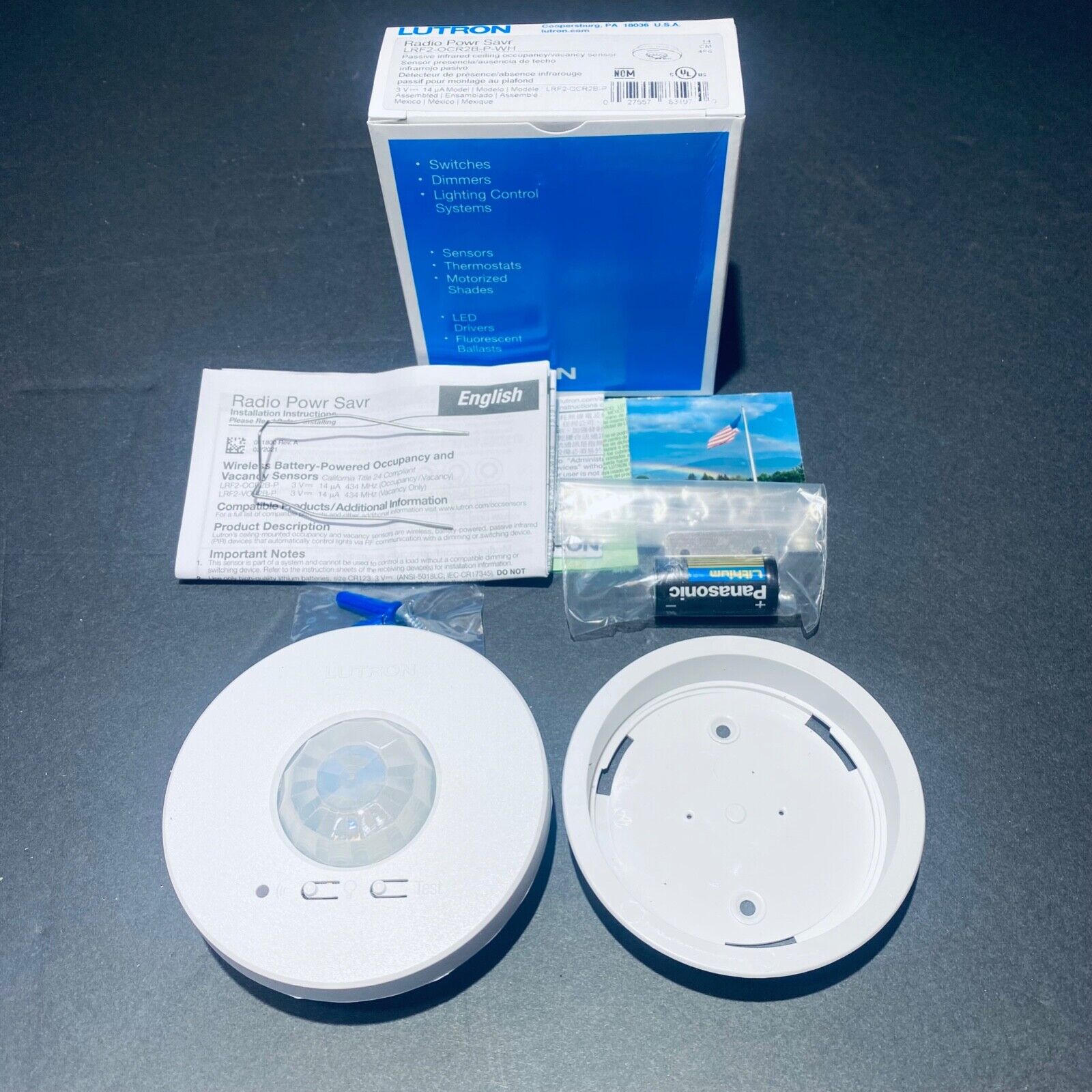 SENSOR INALAMBRICO LUTRON TECHO 360°- LUTRON – VIEW TECH SAS.